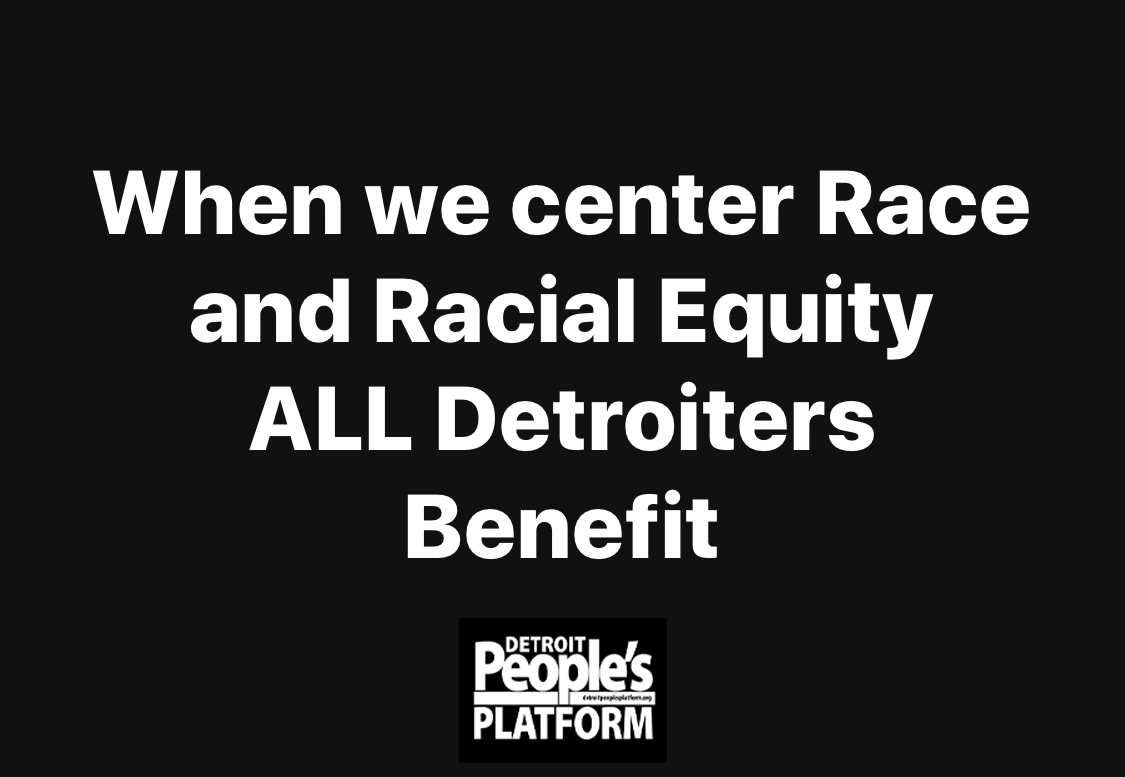 We demand Transparency, Racial Equity and Accountability - Detroit ...