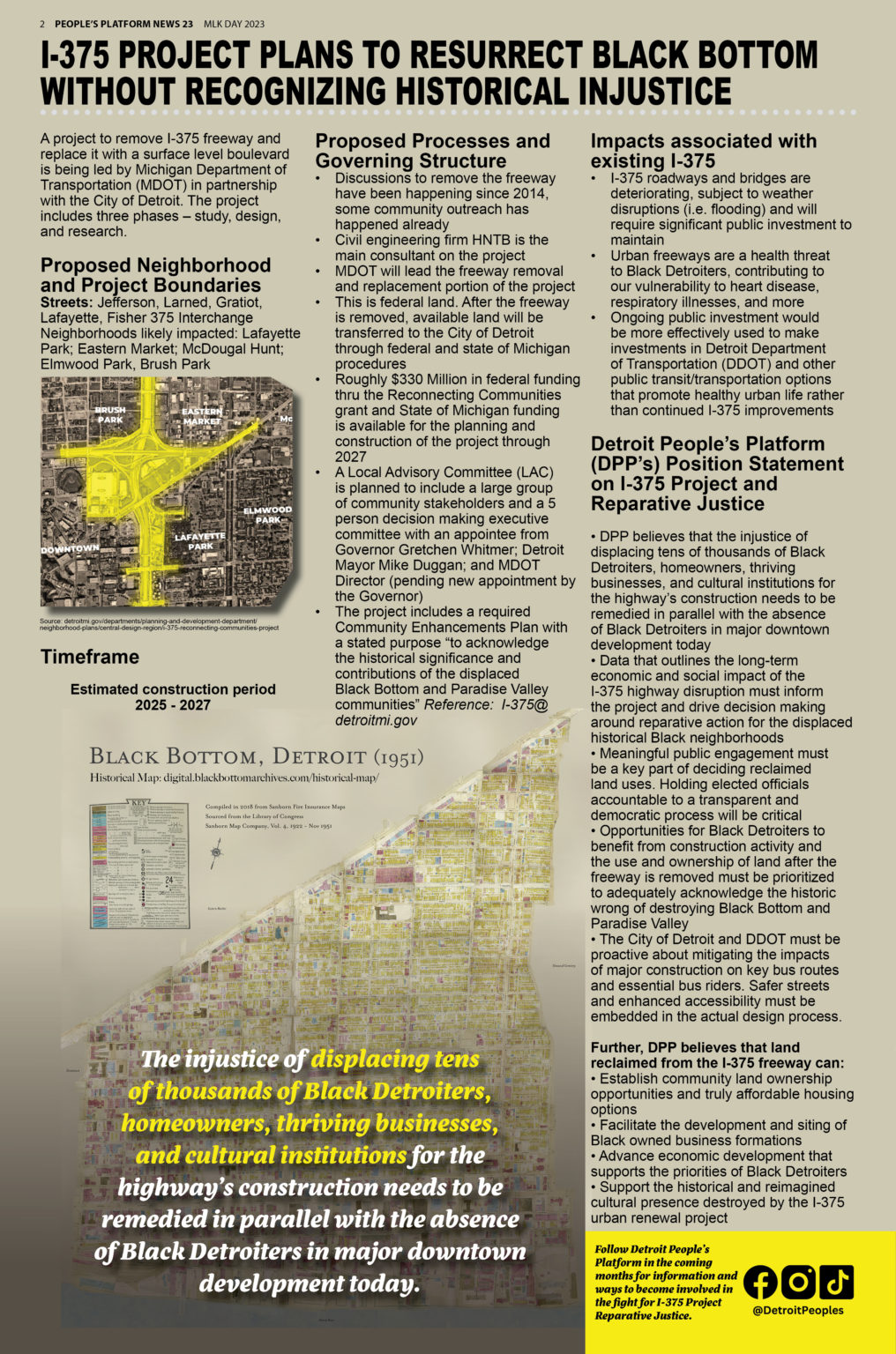 I-375 Project plans to resurrect black bottom without recognizing historical injustice - Detroit ...