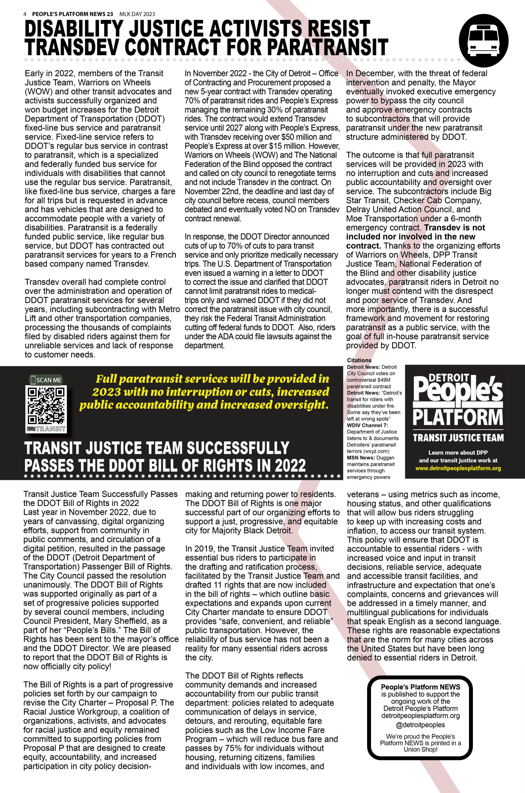 Transit Justice Team Successfully Passes the DDOT Bill of Rights in ...