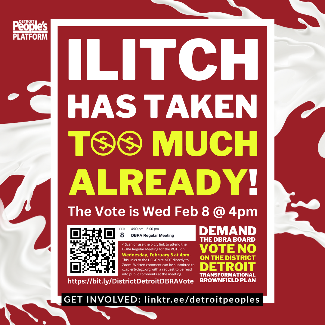 Demand the DBRA Vote No on the District Detroit Transformation ...
